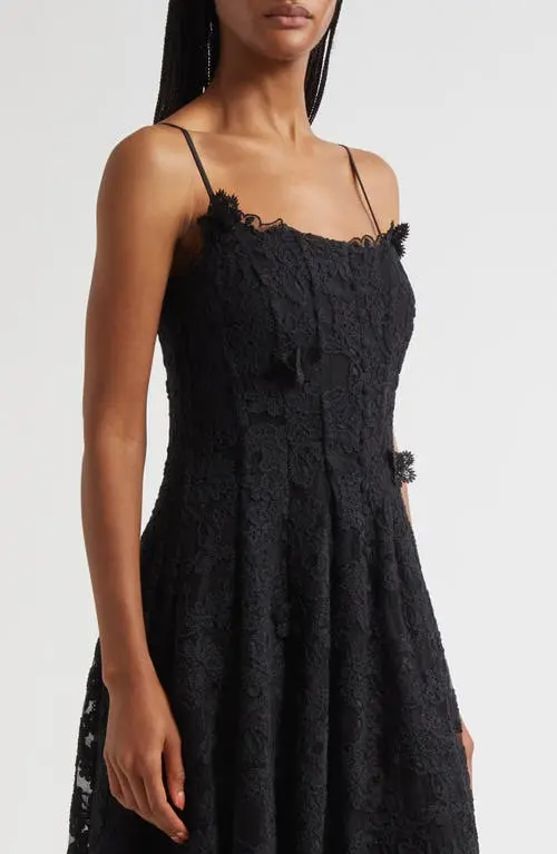 black lace corset midi dress Arlowe Glitter Lace Corset Midi Dress