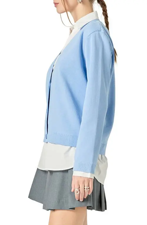 English Factory Mixed Media Button-up Shirt