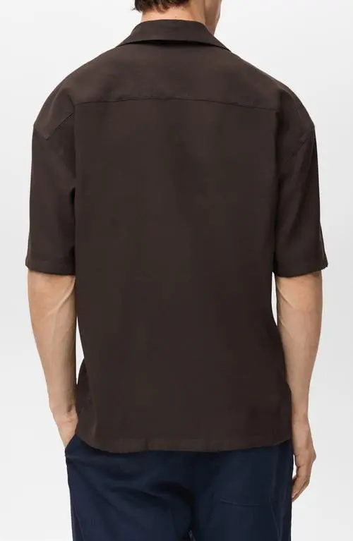 Mango Relaxed Fit Camp Shirt