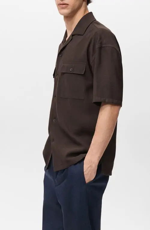 Mango Relaxed Fit Camp Shirt