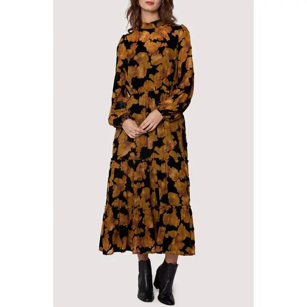 LOST + WANDER Massimo Long Sleeve Maxi Dress