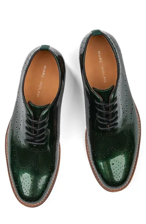 MARC NOLAN Oscar Wingtip Oxford - Forest Green