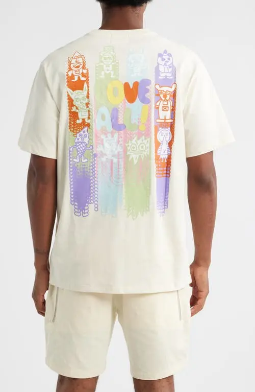 VIC GARCIA WORLD Love All Graphic T-shirt - Cream