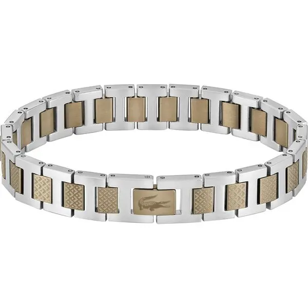 Lacoste Metropole Link Bracelet - Silver/khaki