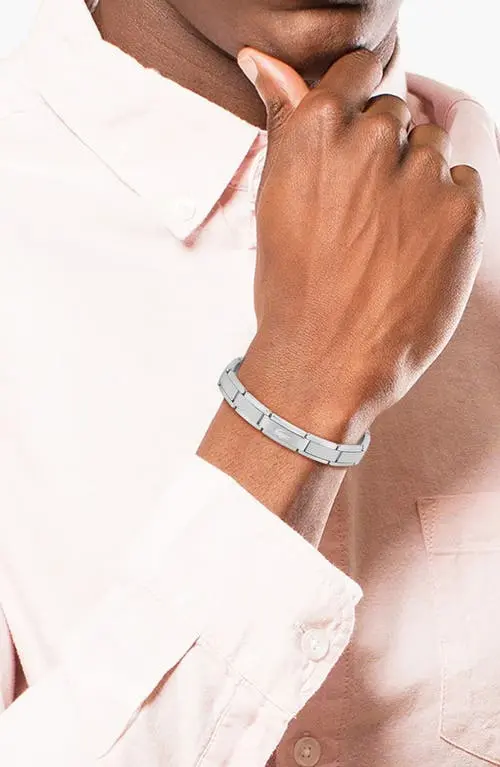 Lacoste Stencil Link Bracelet - Silver