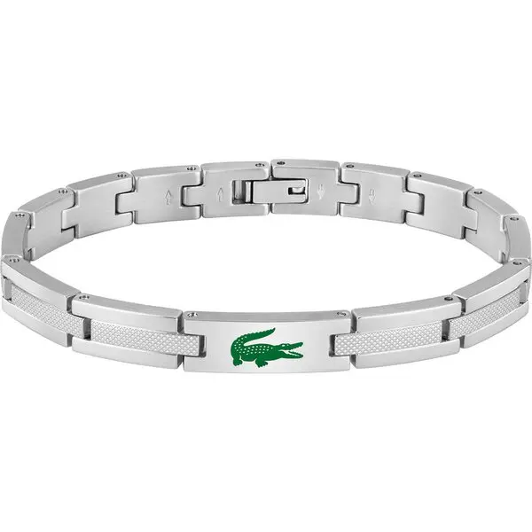 Lacoste Stencil Link Bracelet - Silver