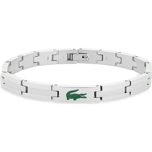 Lacoste Stencil Link Bracelet - Silver