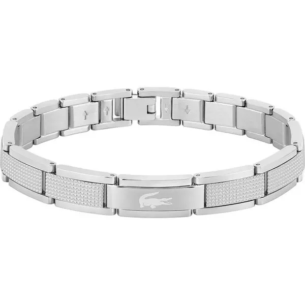 Lacoste Stencil Link Bracelet - Silver