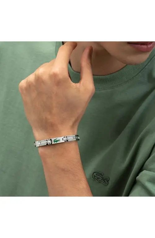 Lacoste Stencil Link Bracelet - Silver