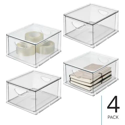 IDESIGN Stackable Kitchen Storage Drawer For Fridge, Pantry, Under-sink