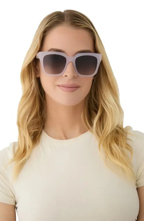 DIFF Ariana 54mm Square Sunglasses - Thistle / Grey Gradient