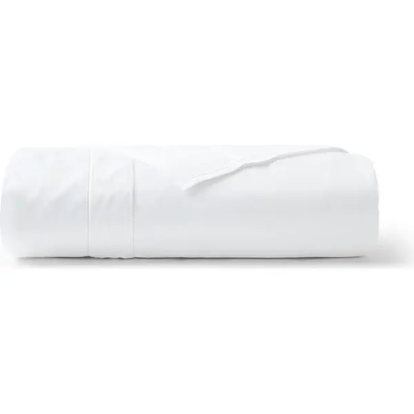 CHRISTY Balmoral Luxury Cotton Sateen Flat Sheets - White
