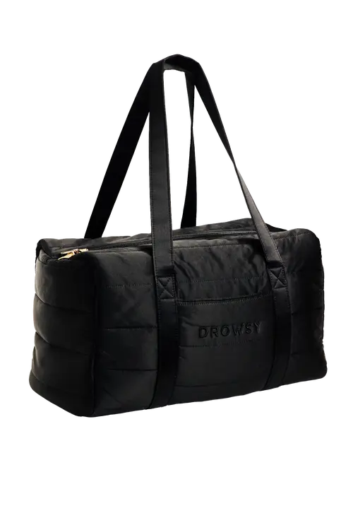 DROWSY Silk Weekender Travel Bag - Black Jade