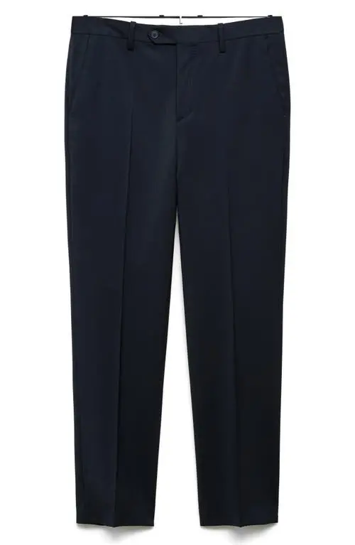 Mango Wool Suit Straight Leg Trousers