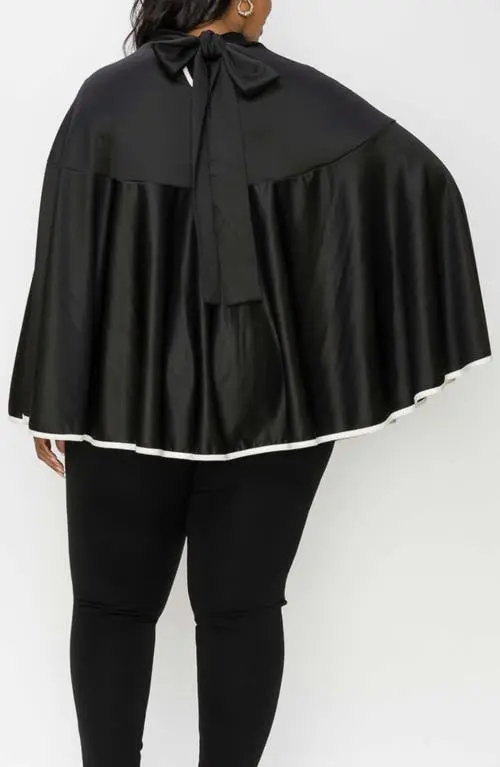 L I V D Kadra Ribbon Detail Cape