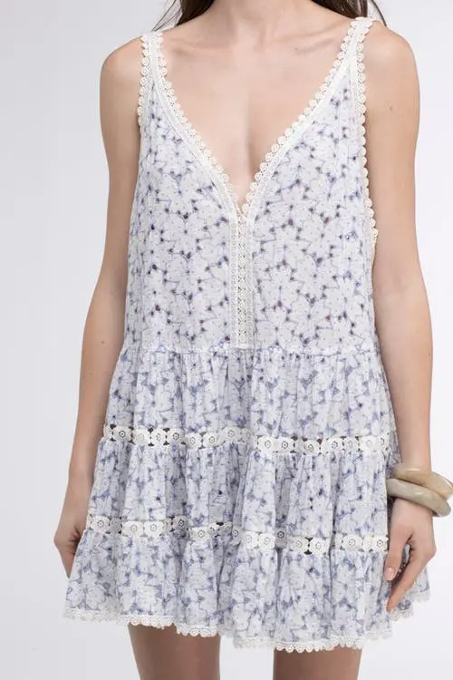 SUNDAY SAINT-TROPEZ Embroidered Mini Dress