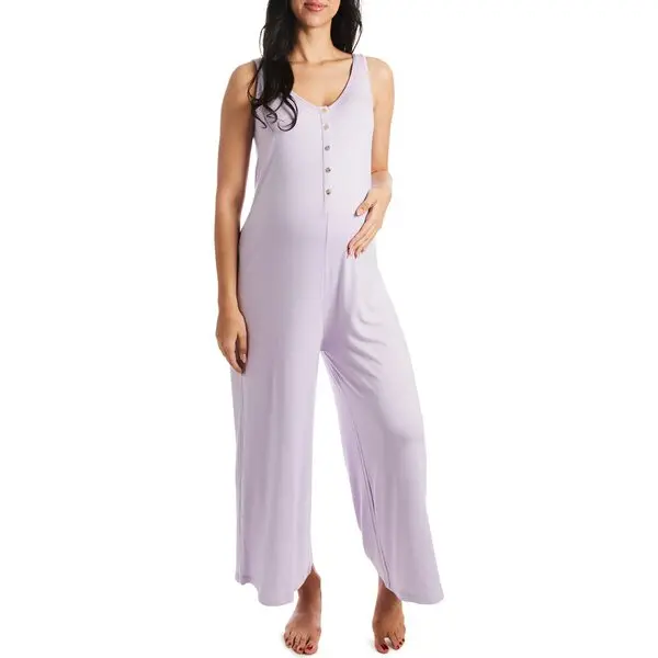 EVERLY GREY Luana Maternity/nursing Romper - Lavender