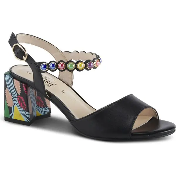 SPRING STEP SHOES Ankle Strap Sandal - Black