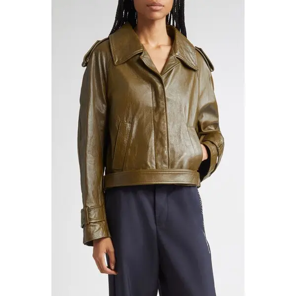 Marni Leather Crop Trench Coat