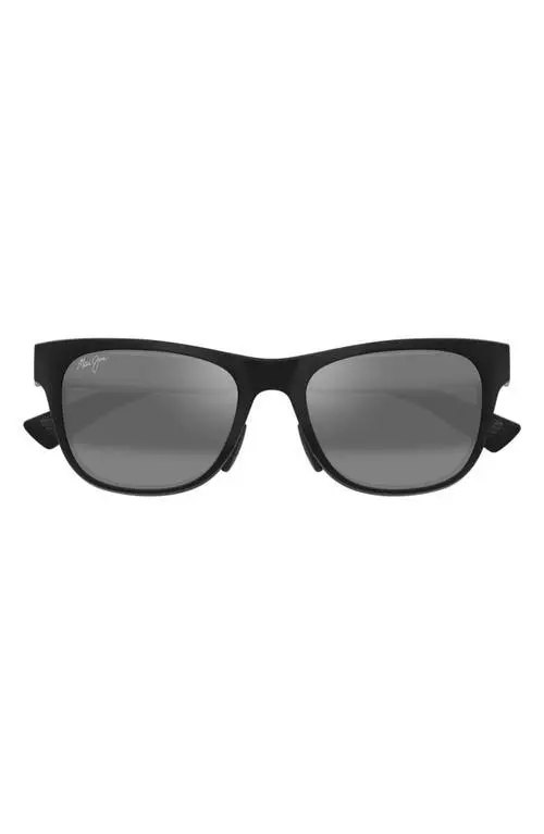 Maui Jim Kapeau Rectangular Sunglasses - Matte Black/neutral Grey