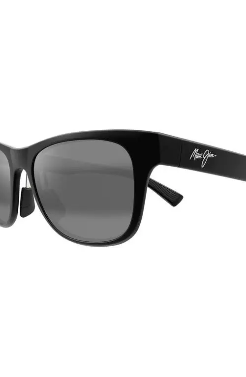 Maui Jim Kapeau Rectangular Sunglasses - Matte Black/neutral Grey