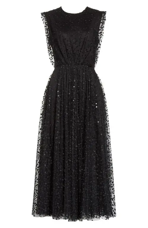 Co Sparkle Dot Tulle Midi Dress