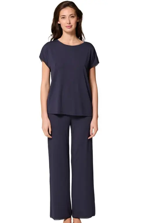 Simone Perele Aurore Lace Trim Pajama T-shirt - Full Moon