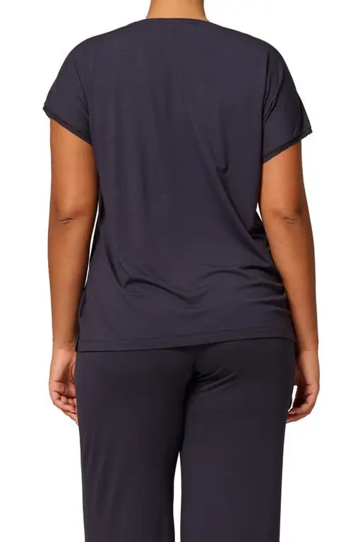 Simone Perele Aurore Lace Trim Pajama T-shirt - Full Moon