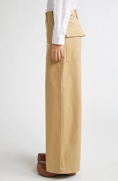 Marni Rose Embroidered Cotton Gabardine Pants