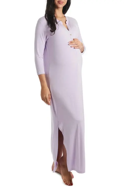 EVERLY GREY Juliana Maternity/nursing Caftan - Lavender