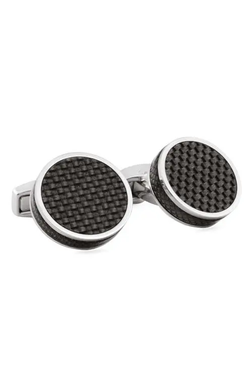 Tateossian Carbon Tablet Cuff Links - Black