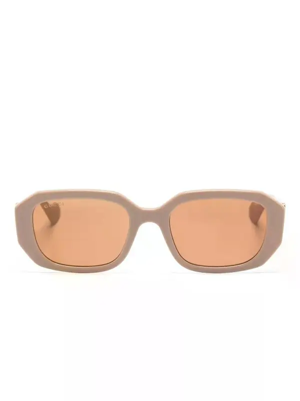 Gucci Geometric-frame Sunglasses - Neutrals