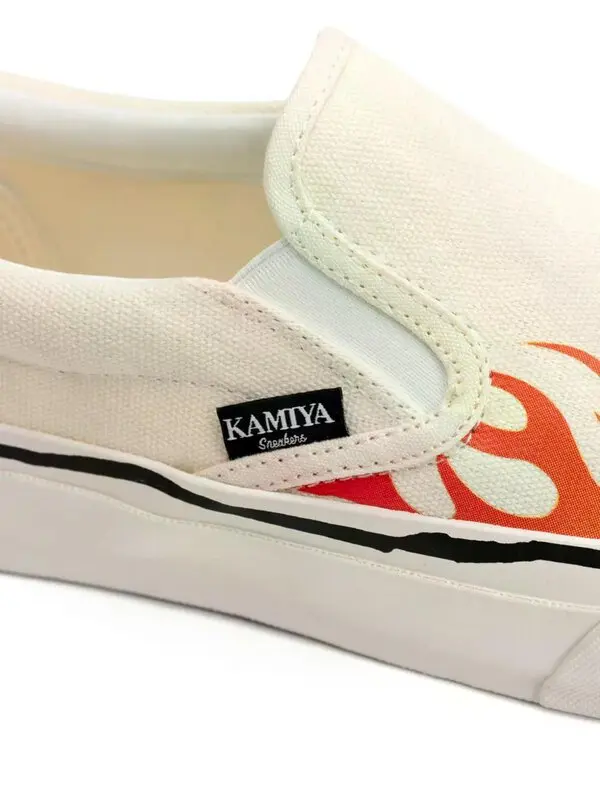 KAMIYA Cornell Flame-pattern Sneakers