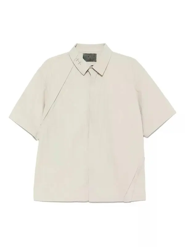 HELIOT EMIL Short-sleeve Panelled Shirt