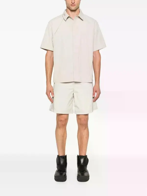 HELIOT EMIL Short-sleeve Panelled Shirt