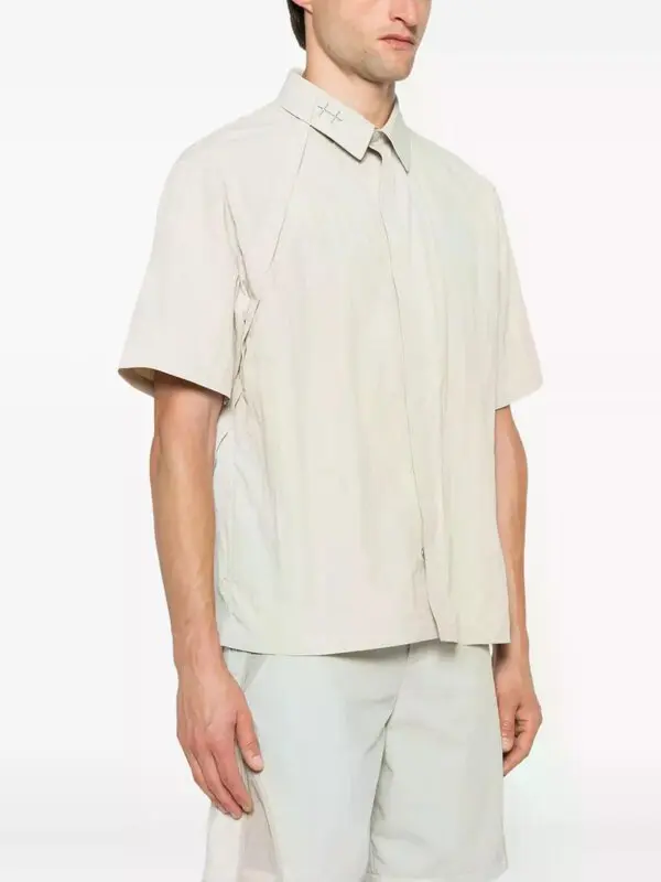 HELIOT EMIL Short-sleeve Panelled Shirt