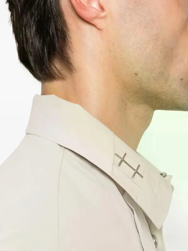 HELIOT EMIL Short-sleeve Panelled Shirt