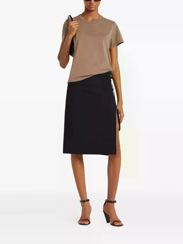 COURREGES Cotton Jersey T-shirt - Brown