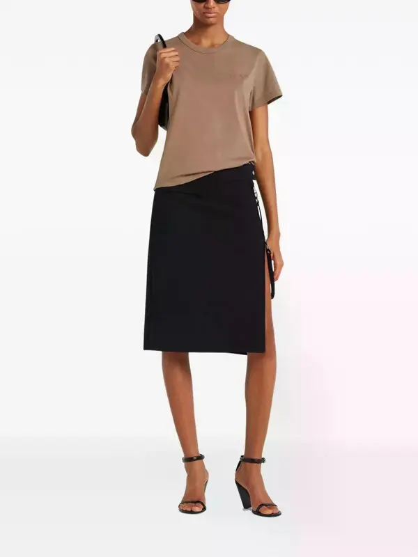 COURREGES Cotton Jersey T-shirt - Brown