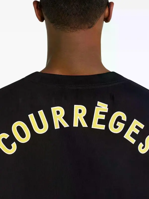 COURREGES Long-sleeve Logo-print T-shirt