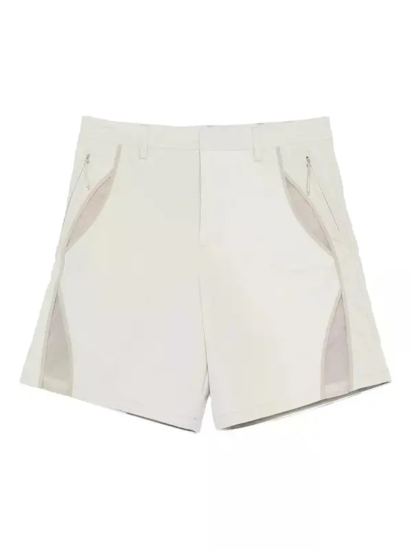 HELIOT EMIL Paneled Mesh Insert Shorts - Neutrals