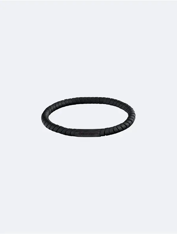Calvin Klein Curved Beaded Bracelet - Black