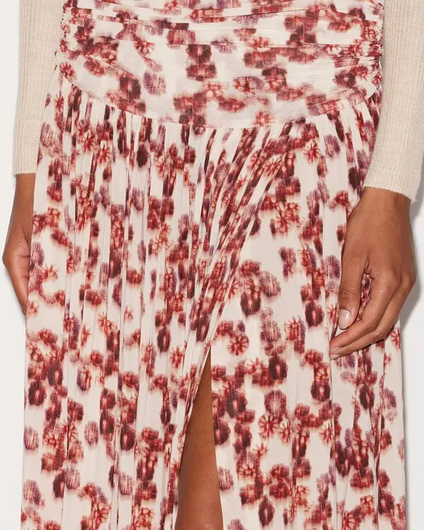 Isabel Marant Étoile Gwendy Printed Jersey Skirt - Garnet