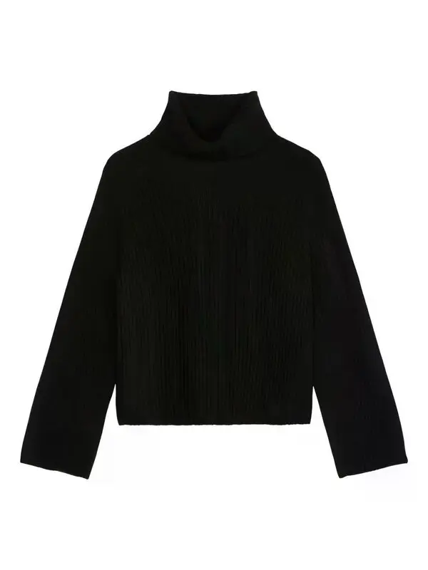 Marc O'polo Ribbed Turtleneck Top - Black