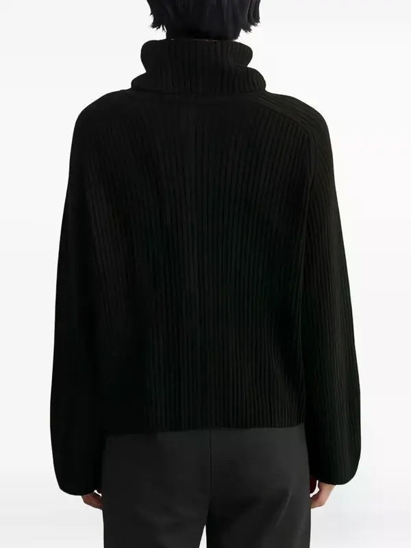 Marc O'polo Ribbed Turtleneck Top - Black