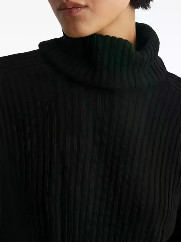 Marc O'polo Ribbed Turtleneck Top - Black