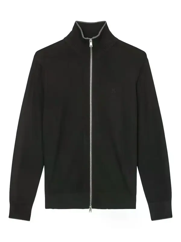 Marc O'polo Zip-front High-collar Cardigan - Black