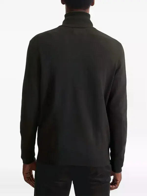 Marc O'polo Zip-front High-collar Cardigan - Black