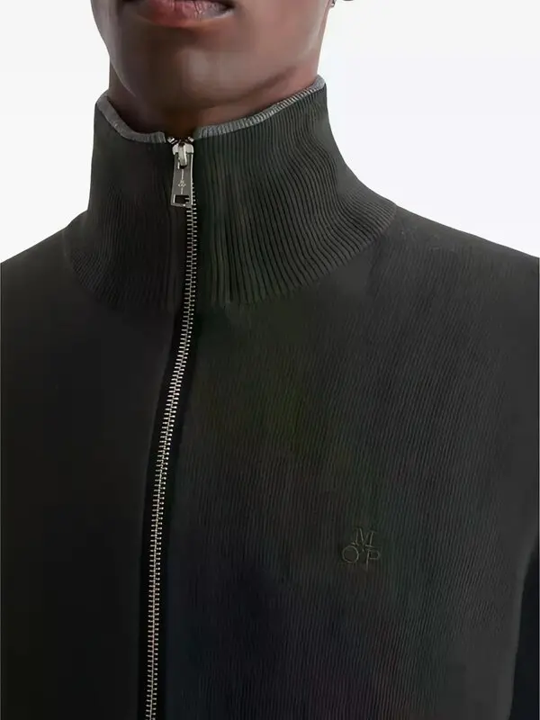 Marc O'polo Zip-front High-collar Cardigan - Black