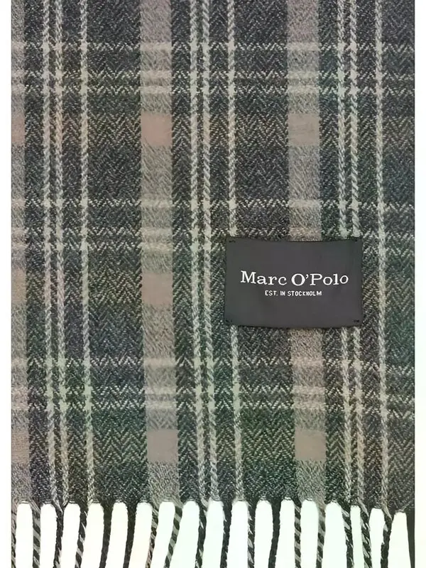 Marc O'polo Plaid Fringed Scarf